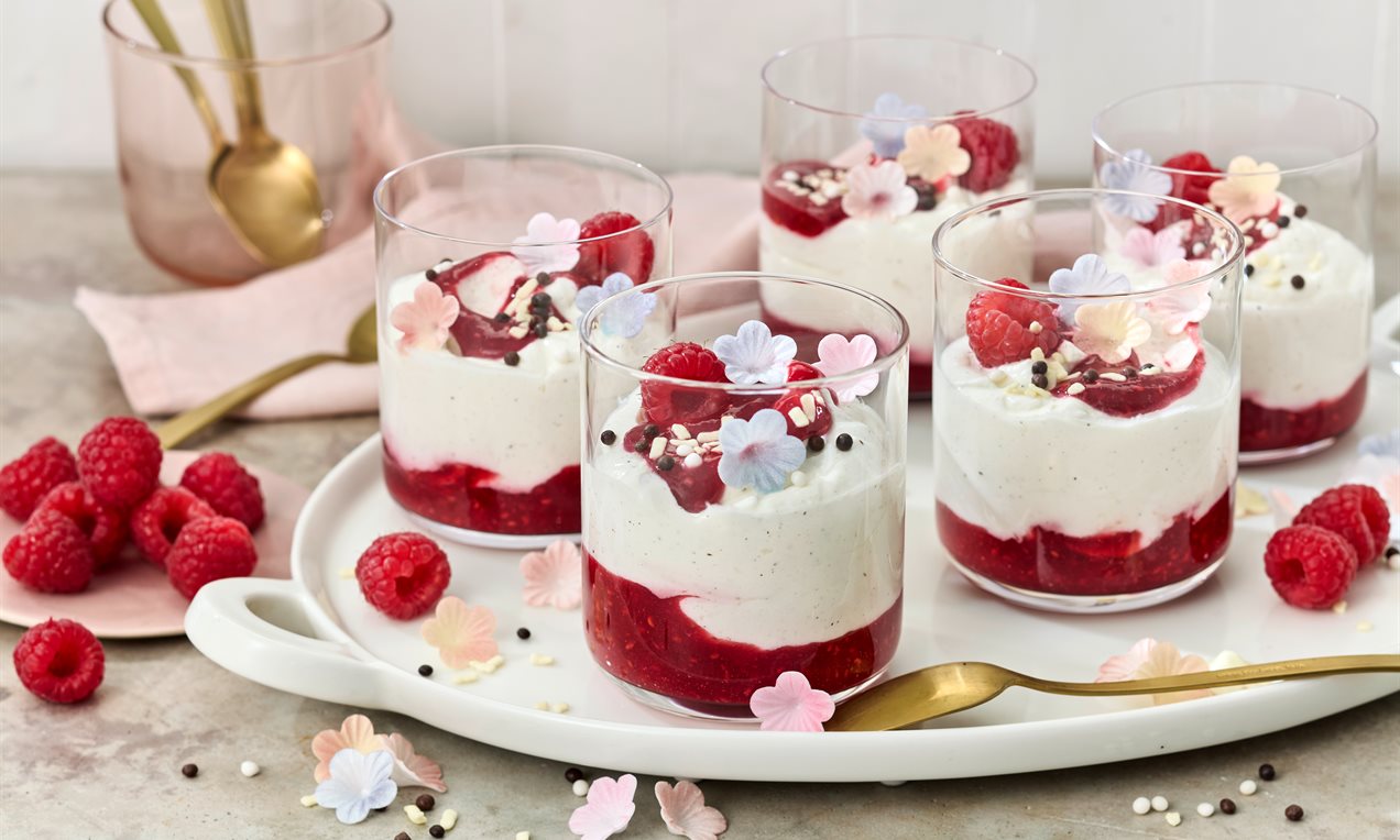 Malina & jogurt desert Recept | Dr. Oetker