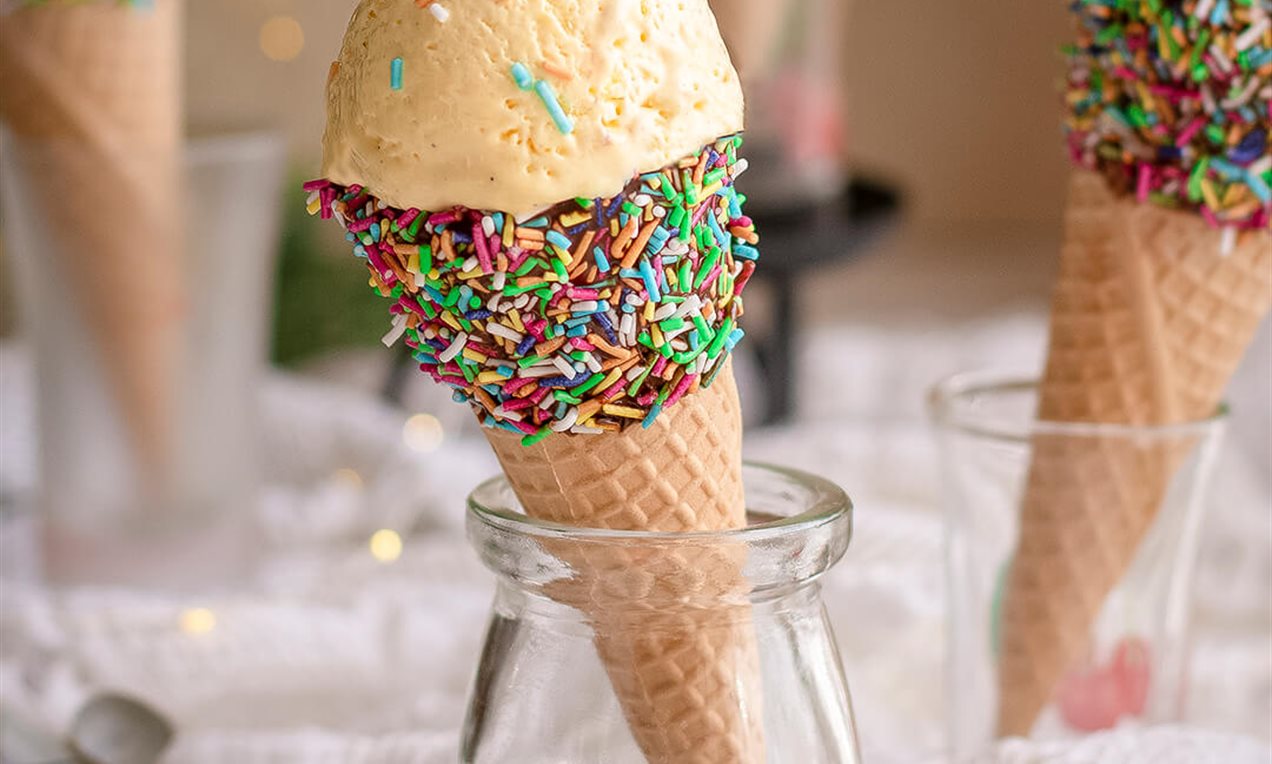 Kornet ledeni desert Recept | Dr. Oetker